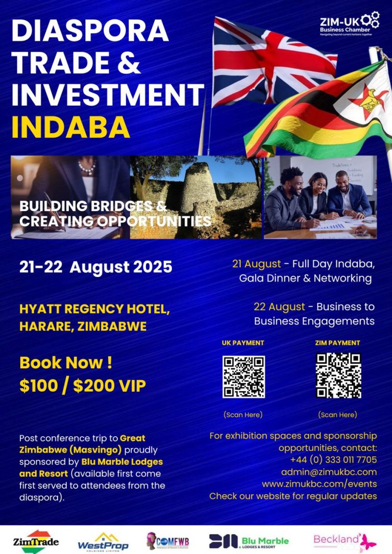 Trade & Investment Indaba in Zimbabwe - 21 to 22 August 2025 - Zimbabwe ...
